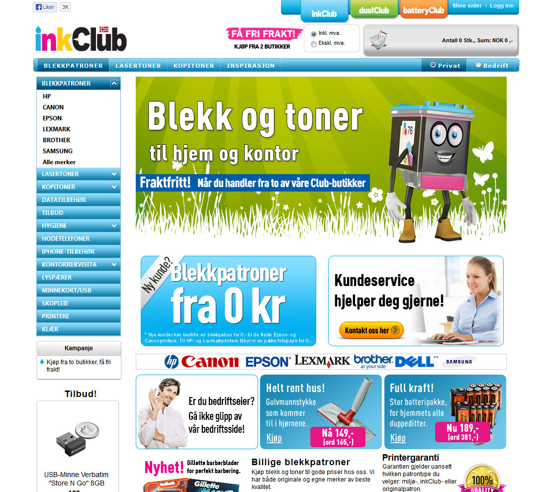 InkClub.com | InkClub Nettbutikk